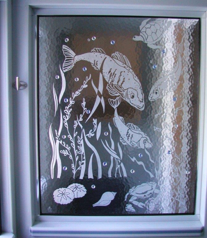 Sand Blasting, etched glass, sand blasted glass, carved glass, frosted ...